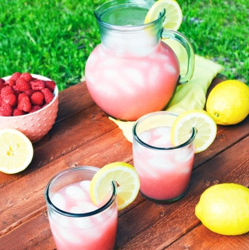 Real Pink Lemonade (with raspberries) - Whole Made Living