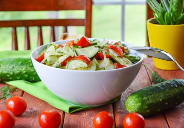 Cucumber & Tomato Summer Salad - Whole Made Living
