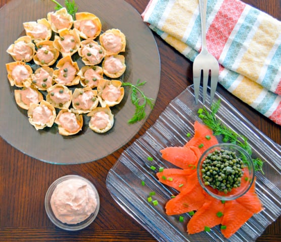 Scallion & Dill Smoked Salmon Phyllo Bites - Whole Made Living