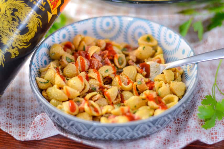Fire Roasted Pepper & Bacon Spicy Pasta Salad - Whole Made Living