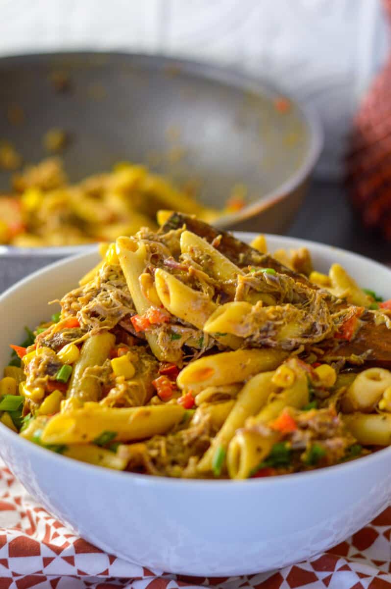 Creamy Leftover Pulled Pork Pasta Recipe - Whole Made Living