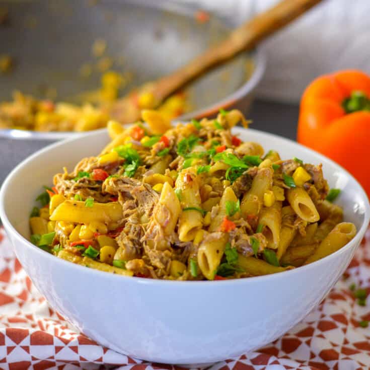Creamy Leftover Pulled Pork Pasta Recipe - Whole Made Living