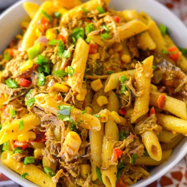 Creamy Leftover Pulled Pork Pasta Recipe - Whole Made Living